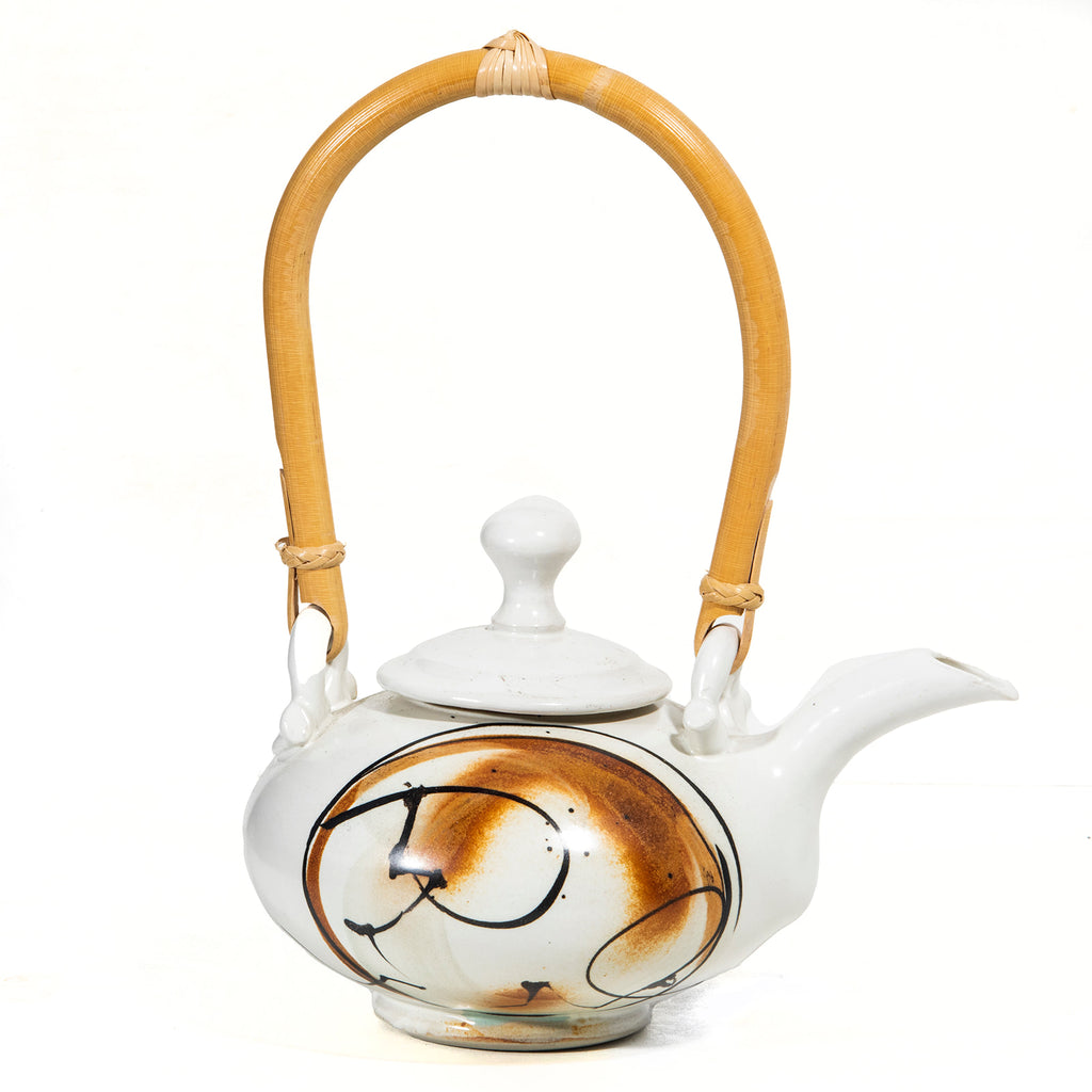 Homewares | Small Teapot (non drip) with Bamboo Handle - Clotted Cream ...